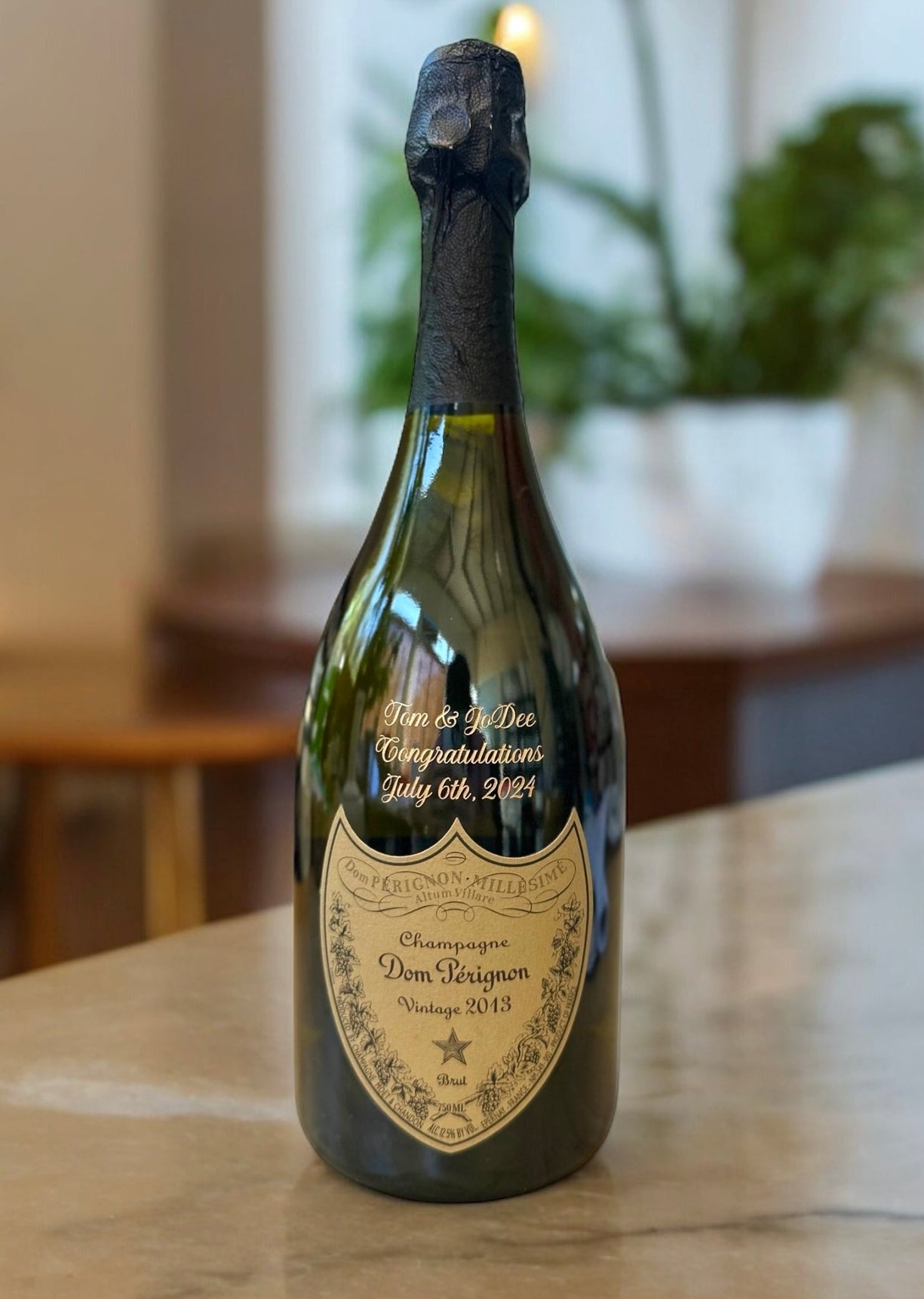 Customized Dom Pérignon – Bottle Engraving